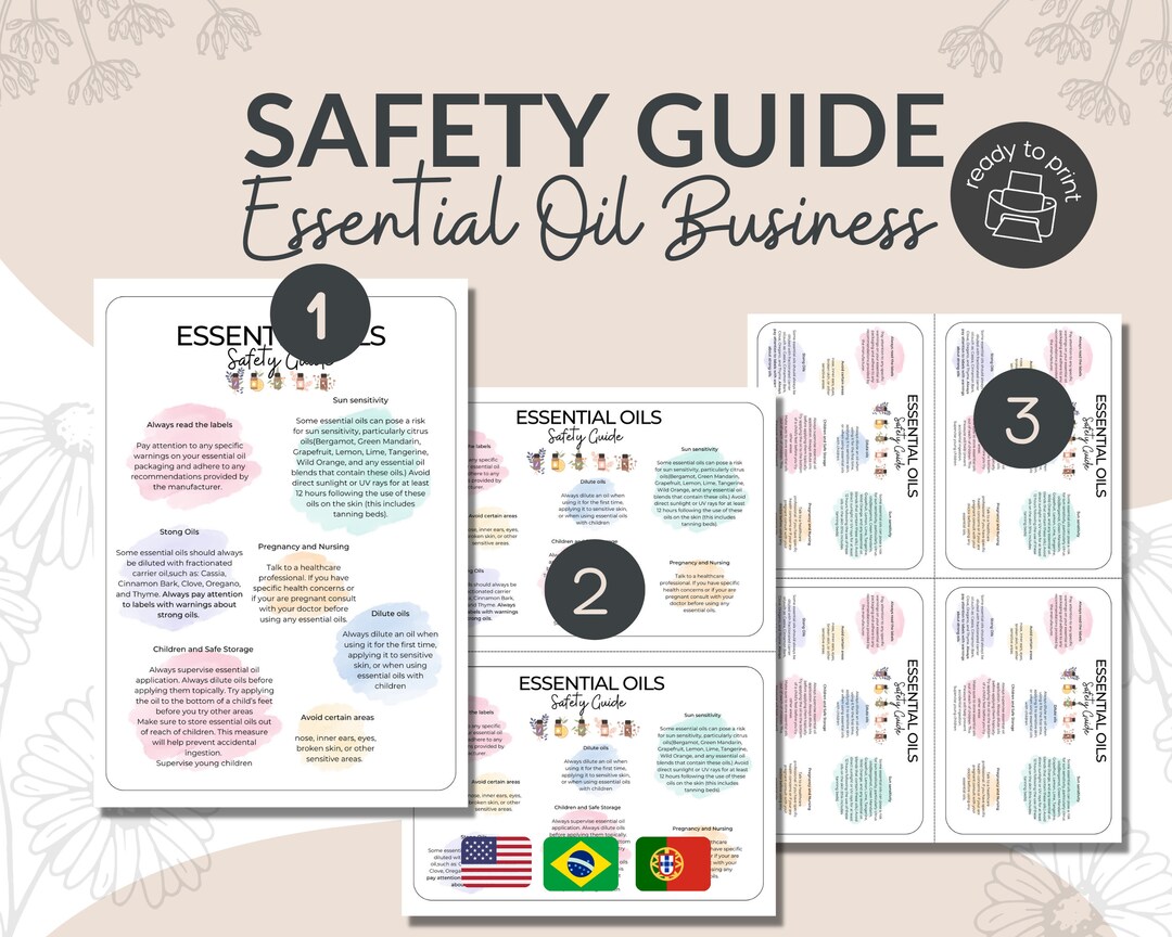 Essential Oil Safety Sheet Guide, PDF Welcome Kit Package, Essential ...