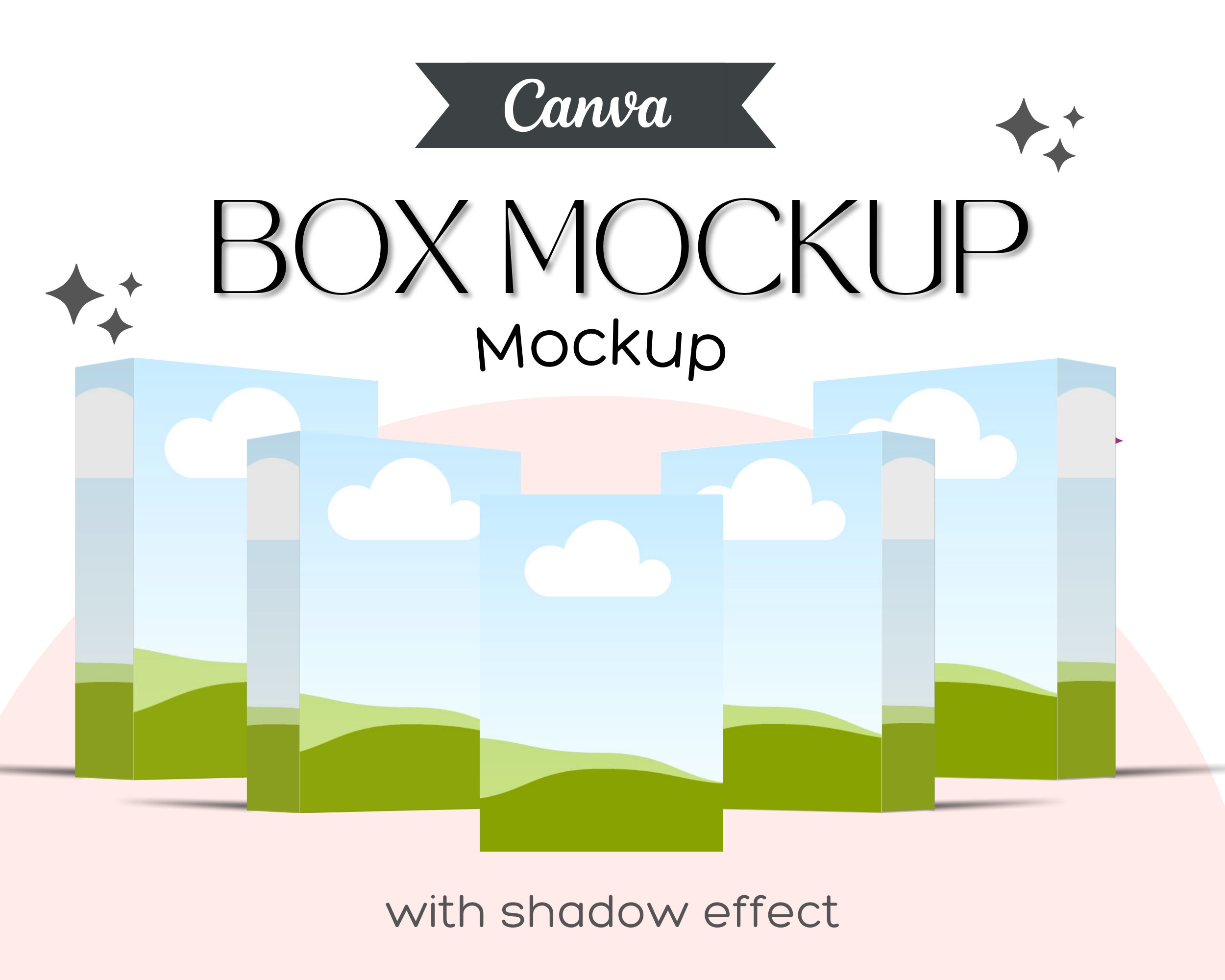 3D Box Mockup Canva Template: Software Product Cover (digital Download ...