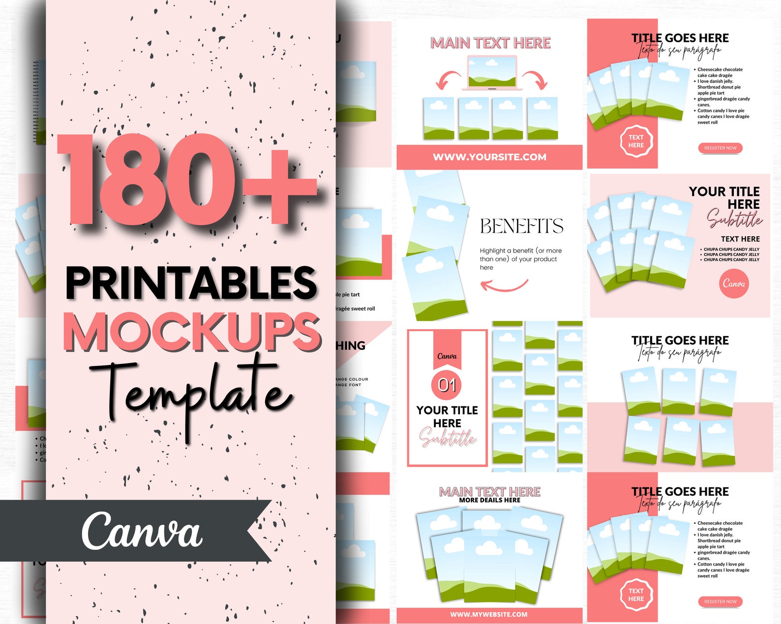 Printable Mockup Templates: Canva Magazine & Book Mockups (PDF) - Etsy