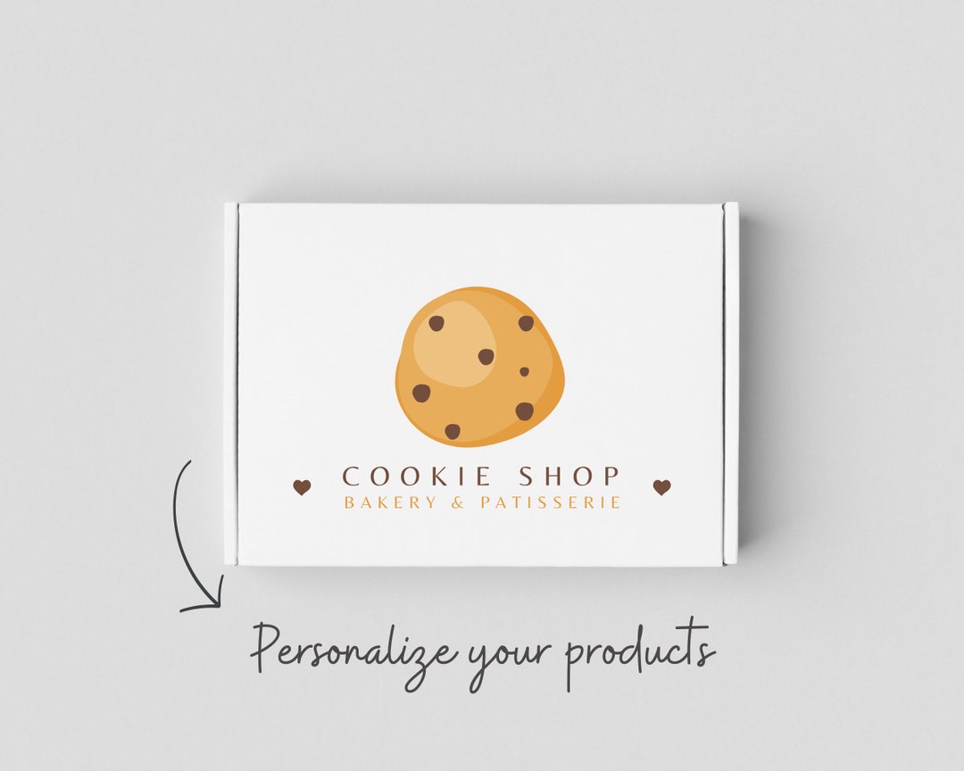 Cookie Shop Logo Design, DIY Logo, Cookies Business, Branding Design ...