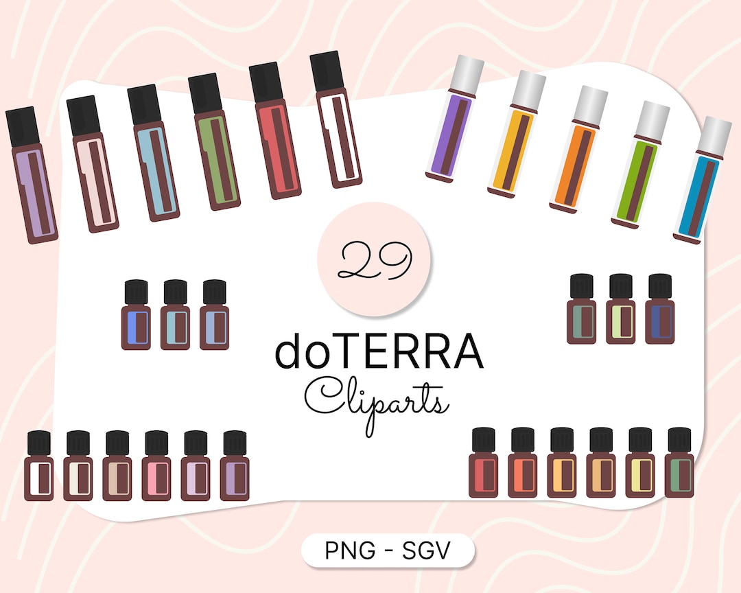 Essential Oil Bottle Clipart: Doterra Inspired Graphics (PNG, SVG) - Etsy
