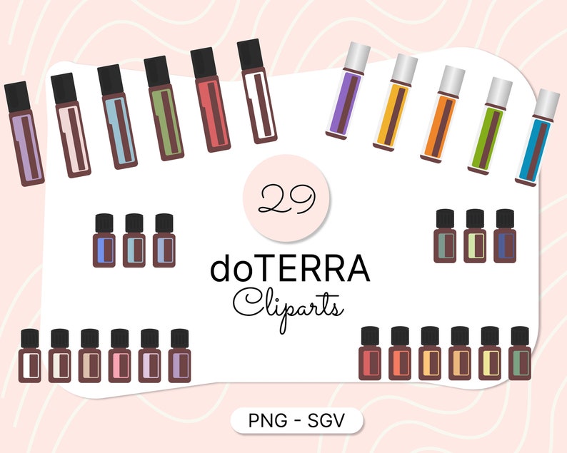Essential Oil Bottle Clipart: Doterra Inspired Graphics (PNG, SVG) - Etsy