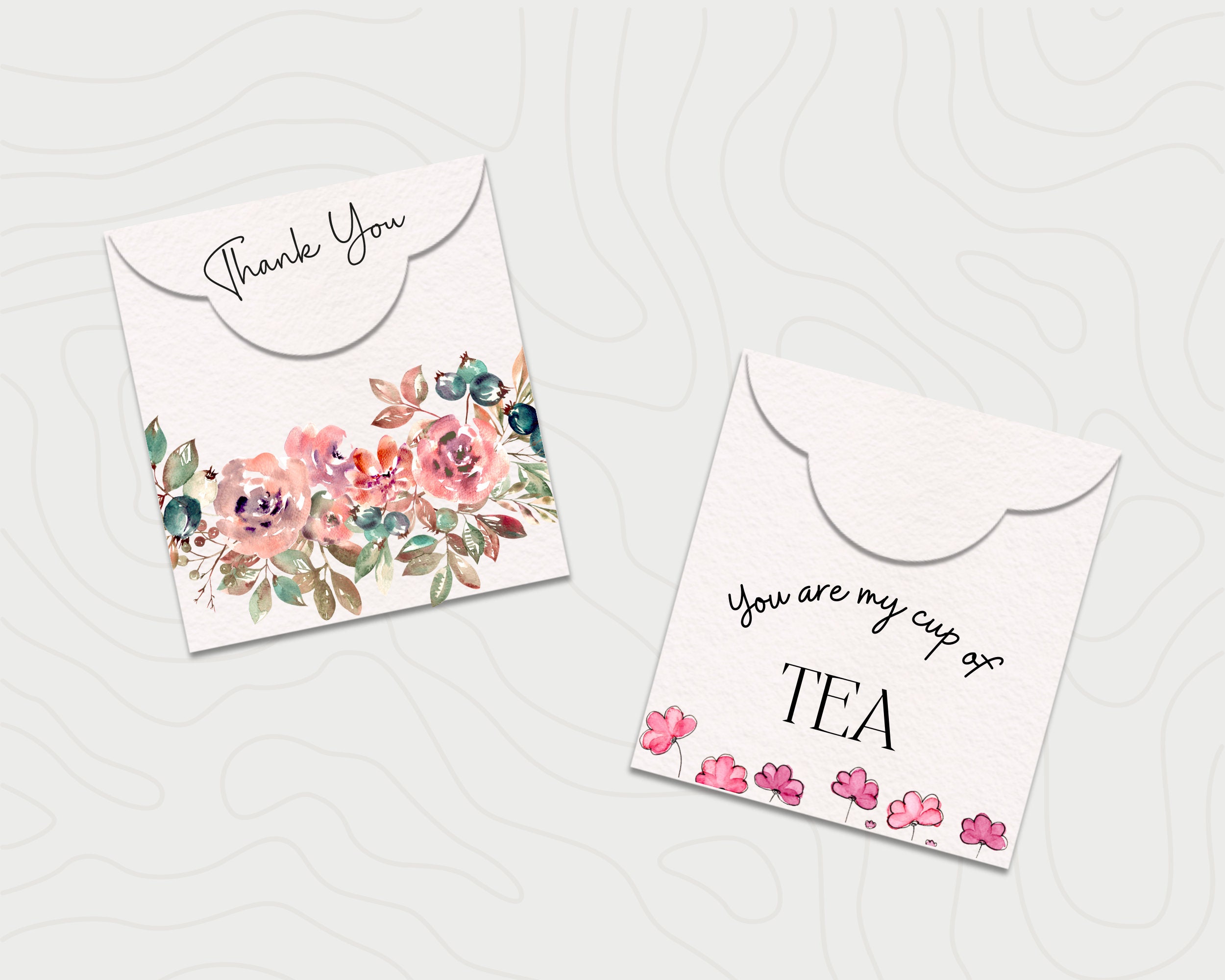 Tea Bag Envelope Template A4 Party Printable Tea Digital - Etsy