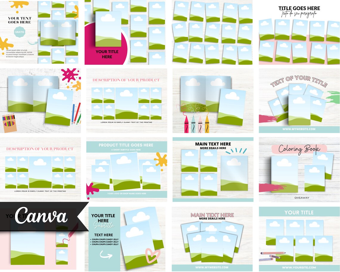 Coloring Book Display: Canva Editable KDP Template (digital Product) - Etsy