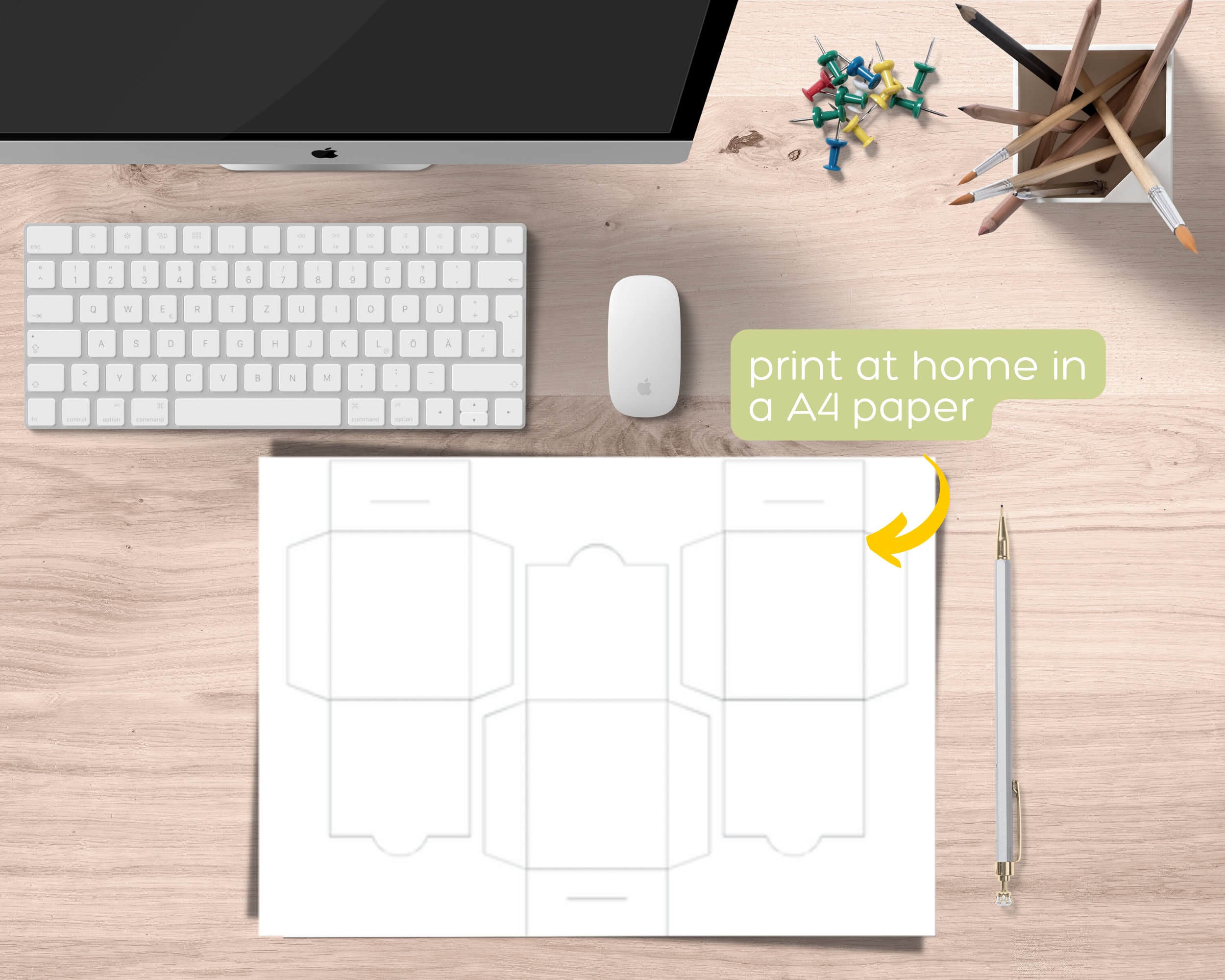 Tea Bag Envelope Template A4 Party Printable Tea Digital - Etsy