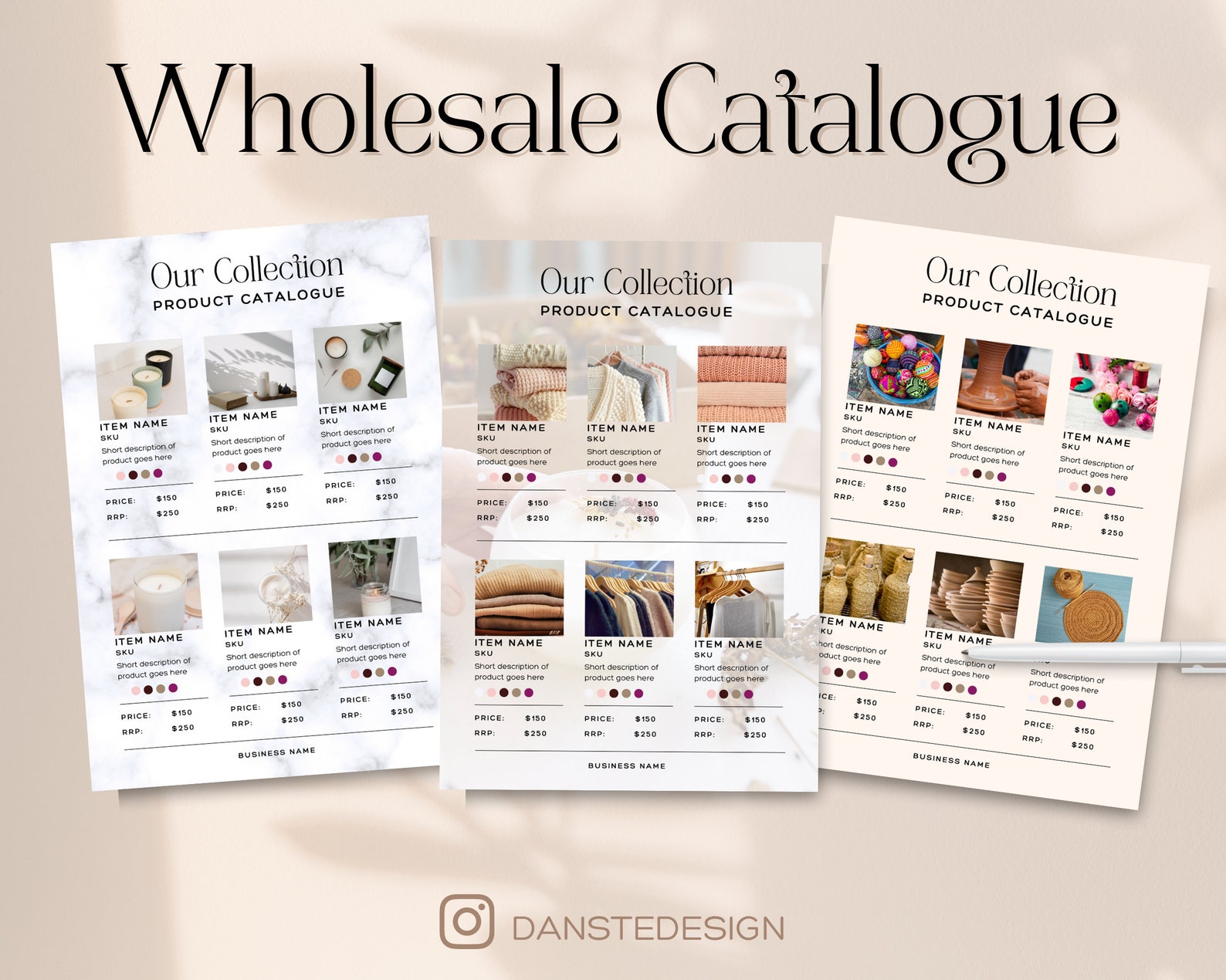 Editable Line Sheet Templates Vertical and Horizontal - Etsy