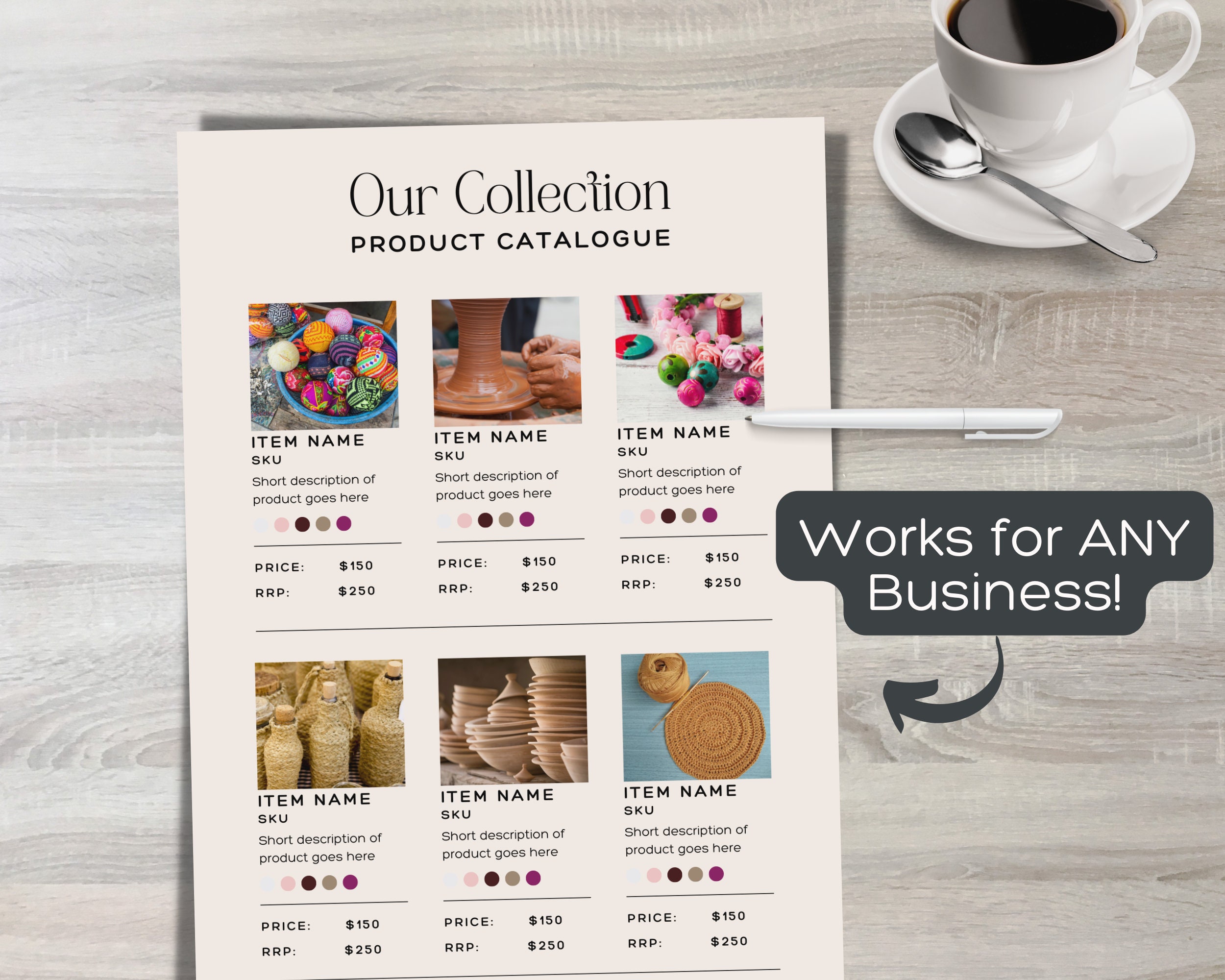 Editable Line Sheet Templates Vertical and Horizontal - Etsy Australia