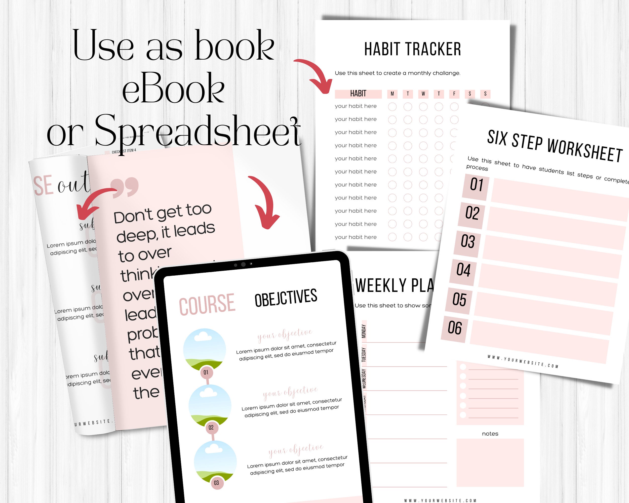 Editable Workbook Template Canva Coaching Ebook Template - Etsy
