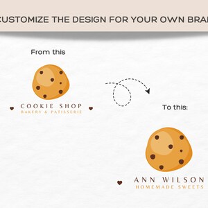 Cookie Shop Logo Design, DIY Logo, Cookies Business, Branding Design ...