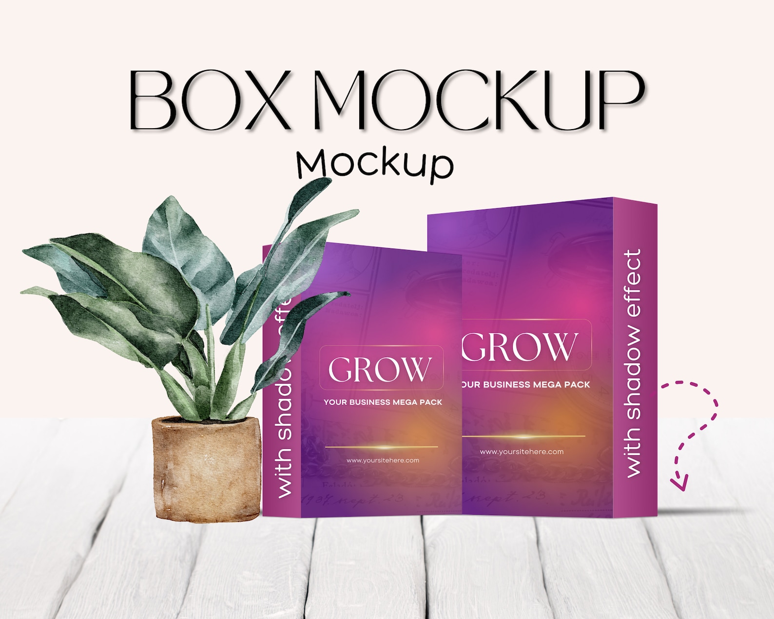 3D Box Mockup Canva Template: Software Product Cover (instant Download ...