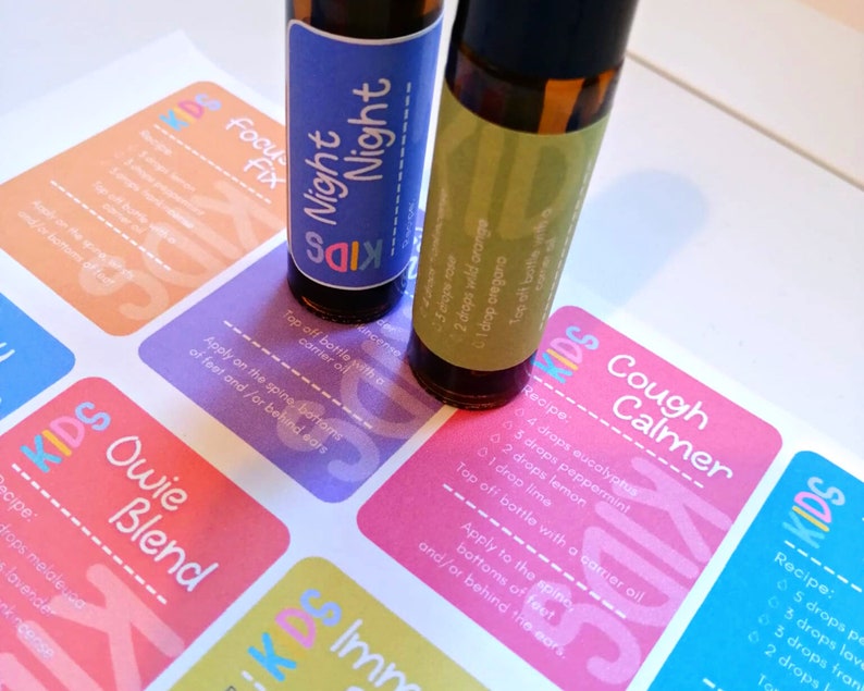 DOTERRA Kids Printable Blends Roller Bottle Labels Doterra - Etsy