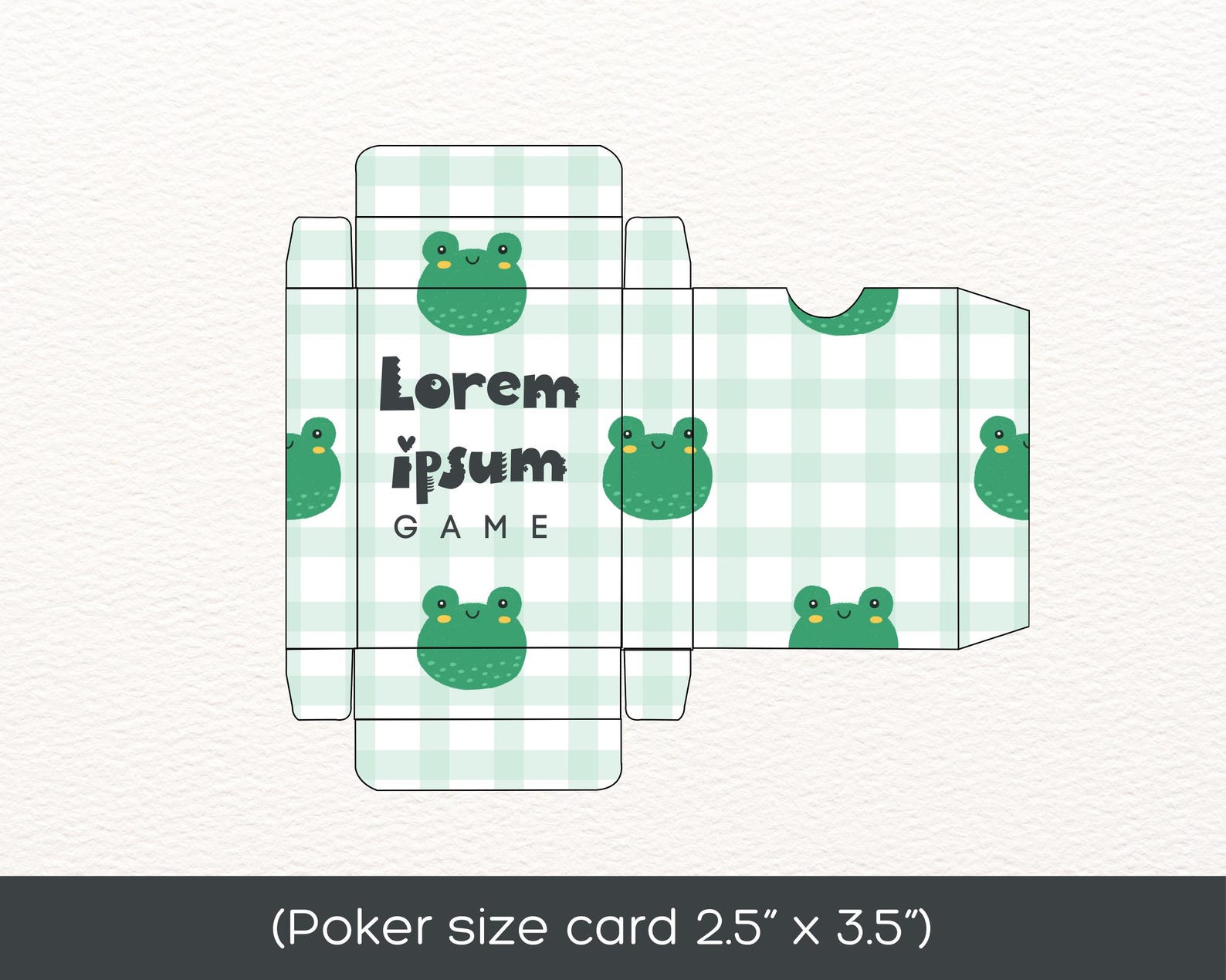 Poker Card Box Template Canva | Editable Print Packaging (digital ...