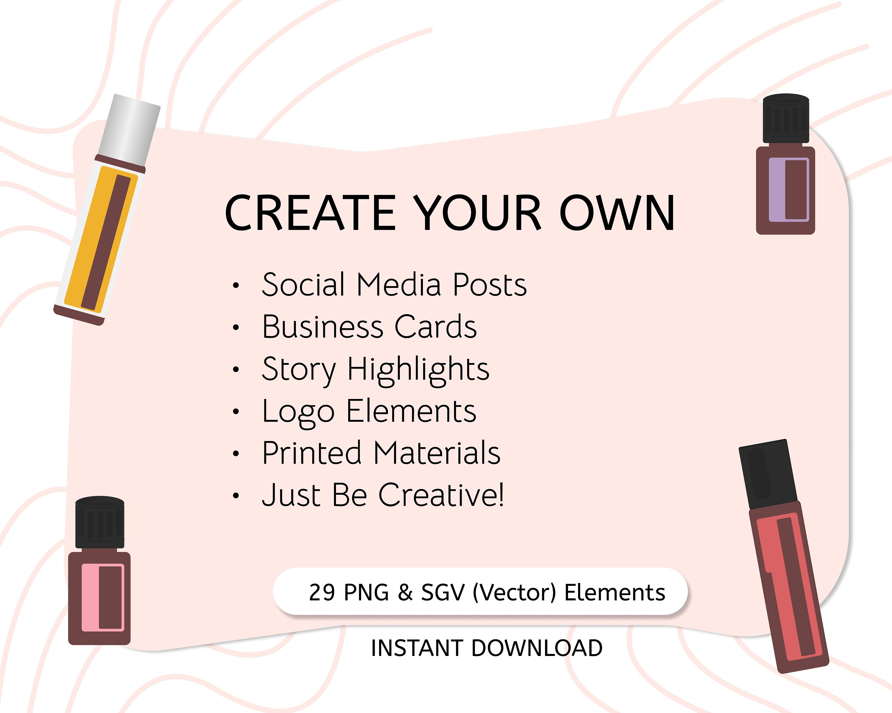 Essential Oil Bottle Clipart: Doterra Inspired Graphics (PNG, SVG) - Etsy