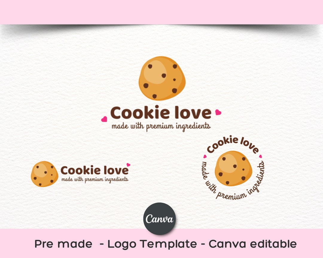 Cookie Shop Logo Design, DIY Logo, Cookies Business, Branding, Canva ...