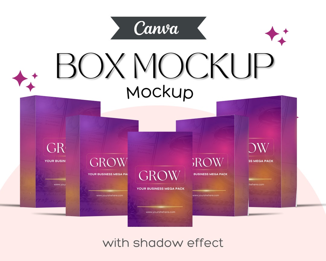 CANVA BOX Mockup, Canva Template, Box Mockup, Software Mockup, Canva ...