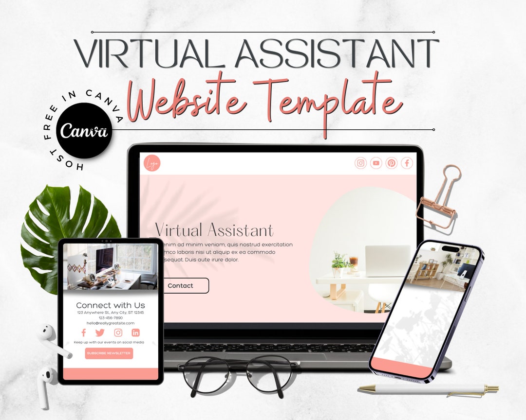 Canva Website for Virtual Assistants, Virtual Assistant Website ...