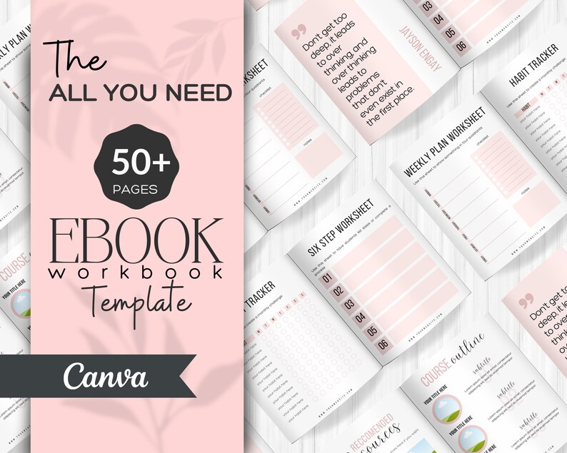 Editable Workbook Template Canva Coaching Ebook Template - Etsy