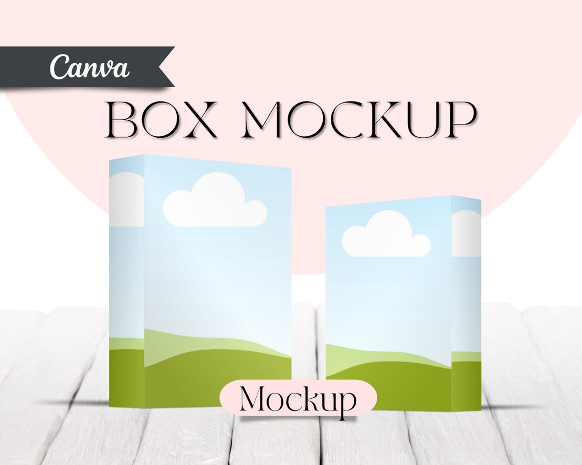 3D Box Mockup Canva Template: Software Product Cover (instant Download ...
