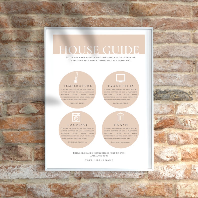 Airbnb Welcome Book Canva Template Editable Home Rental Book - Etsy