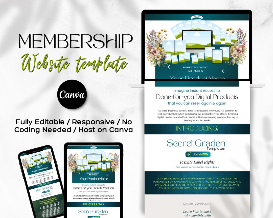 Subscription Website Template, Membership Site, Course Creator Site ...