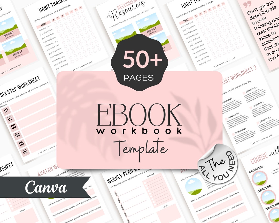 Editable Workbook Template, Canva Coaching Ebook Template, Lead Magnet ...