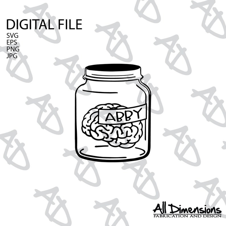 Abby Normal Brain in a Jar Young Frankenstein SVG Cut File | Etsy