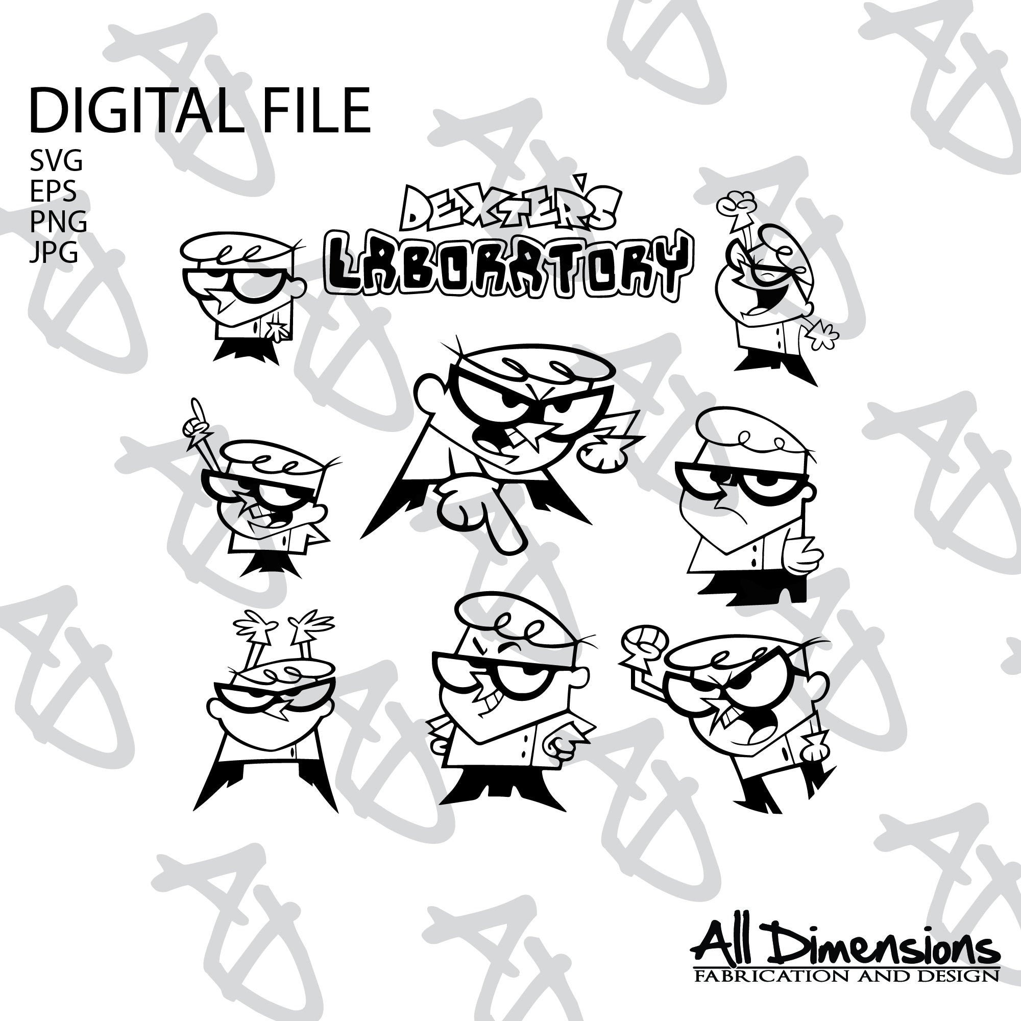 Dexter es Laboratory Dexter Bundle mit Logo SVG Cut File | Etsy