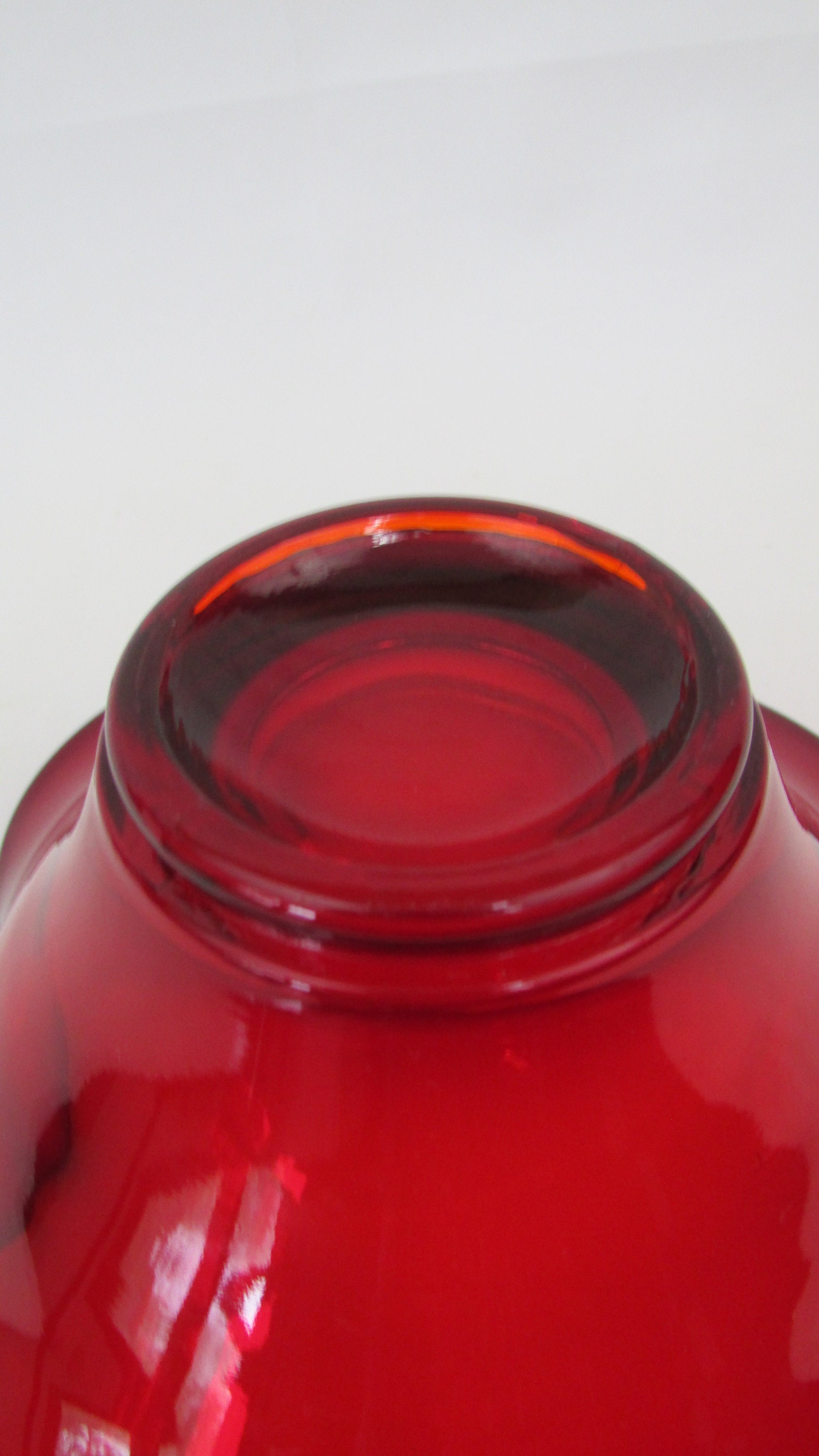 Viking Ruby Red Free-form Glass Candy Dish Bowl Compote Mid-century Vtg ...