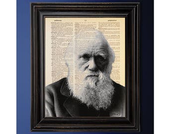 CHARLES DARWIN Watercolor Portrait POSTER Various Sizes Available Art ...