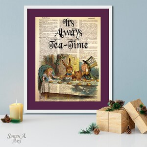 It's Always Tea Time, Alice in Wonderland, Mad Hatter, White Rabbit ...