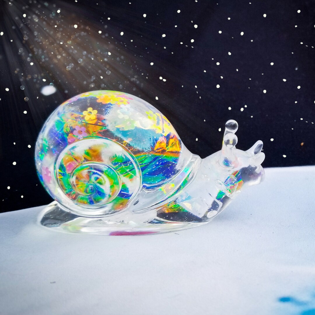 Iridescent Snails Emotional Support Snail Animal Resin - Etsy