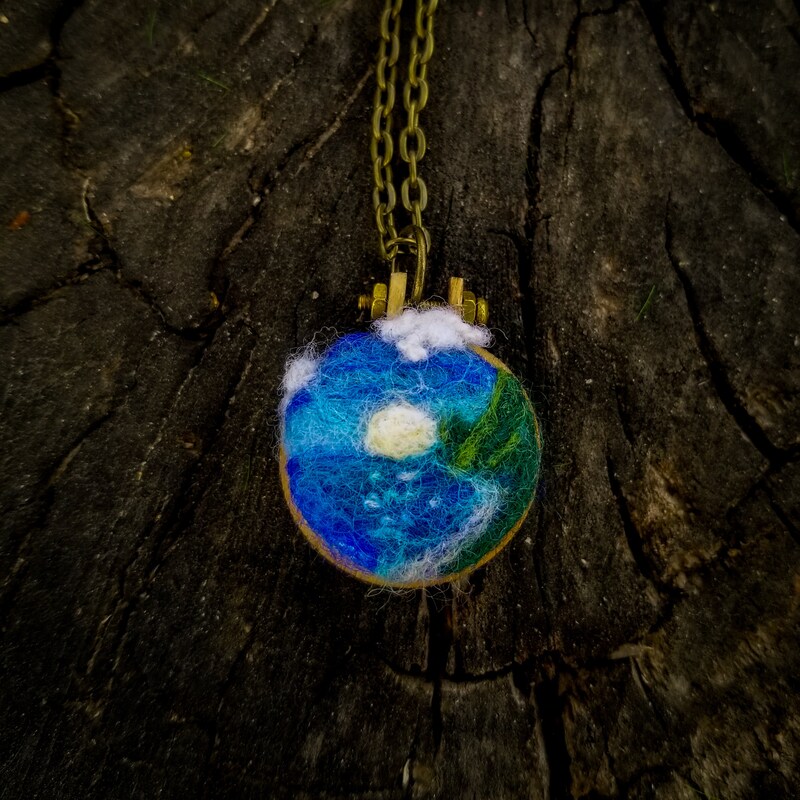 Needle Felted Jewelry - Etsy