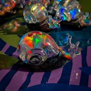Iridescent Snails, Emotional Support Snail, Animal Resin Figurine Décor, Forestcore Teen Gift ...