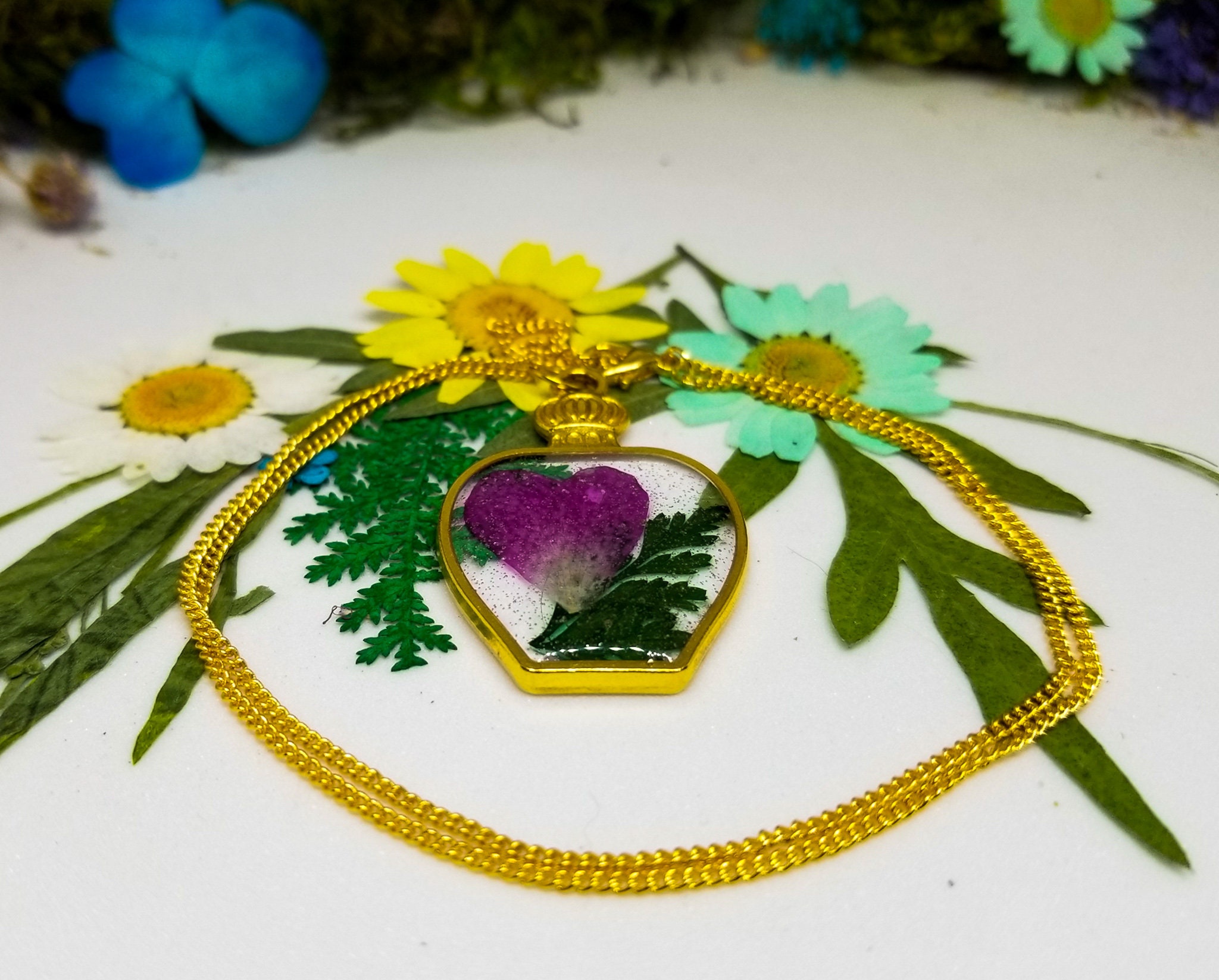 Bottle Resin Necklace Love Spell Bottle Potion Jewelry | Etsy