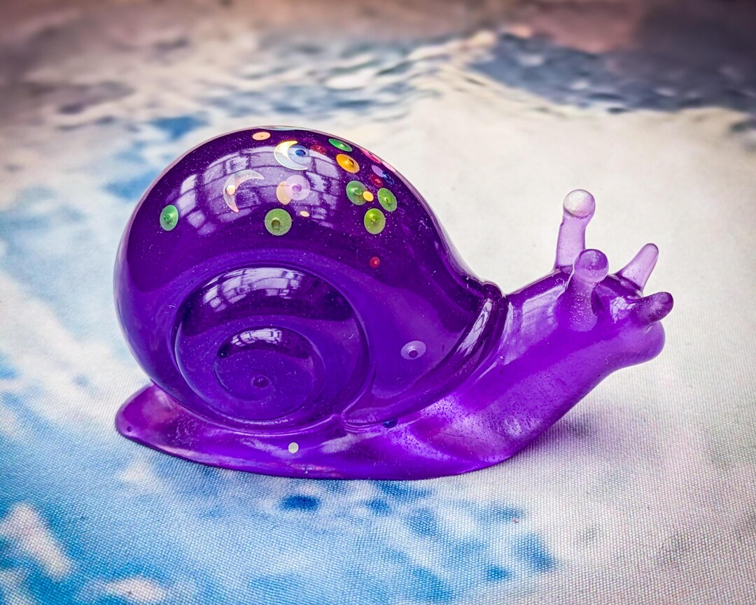 Glow in the Dark Purple Snails, Emotional Support Snail, Moon Animal ...