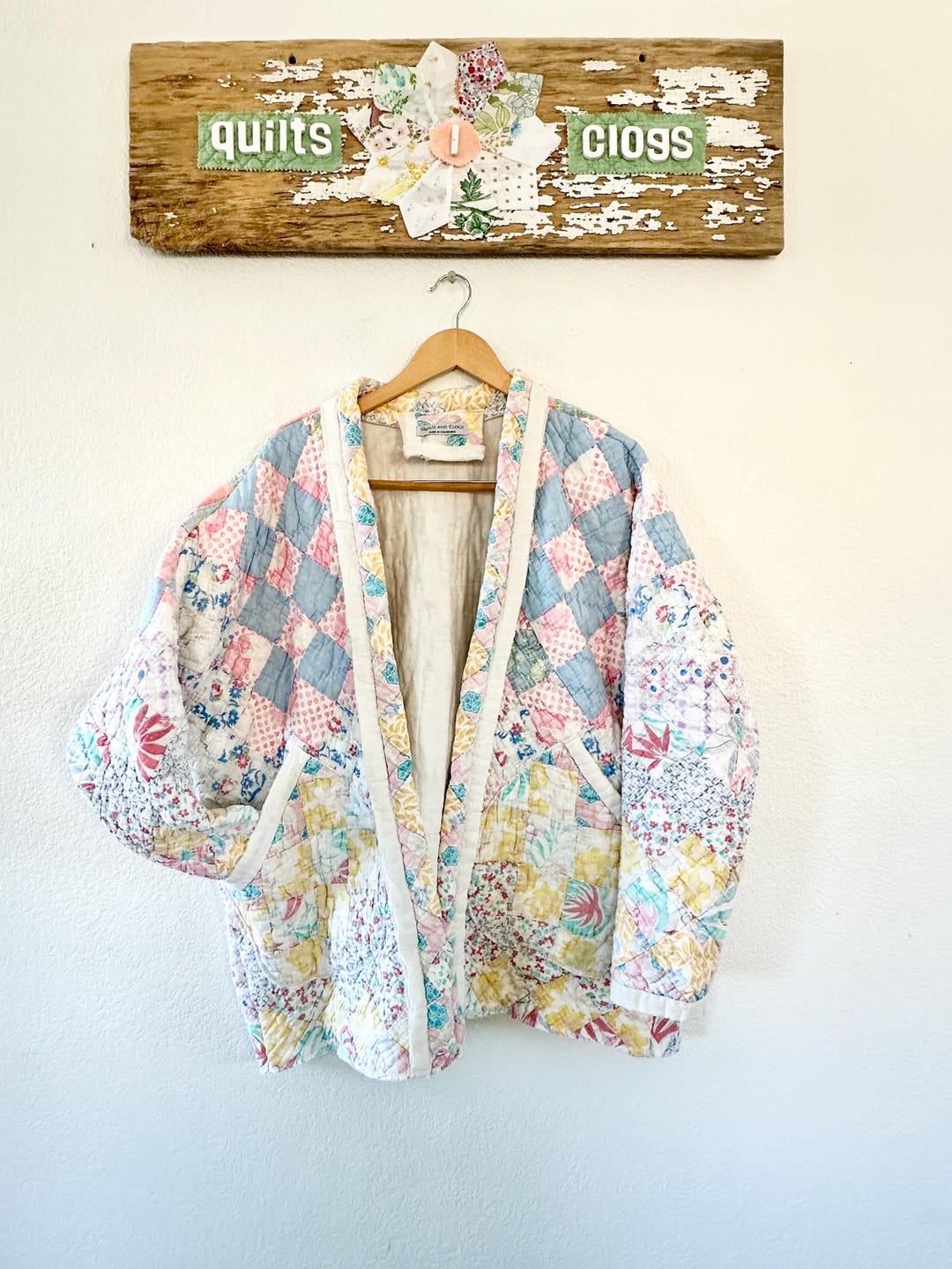 Perfect Pastel Vintage Quilt Cocoon Coat OSFM - Etsy