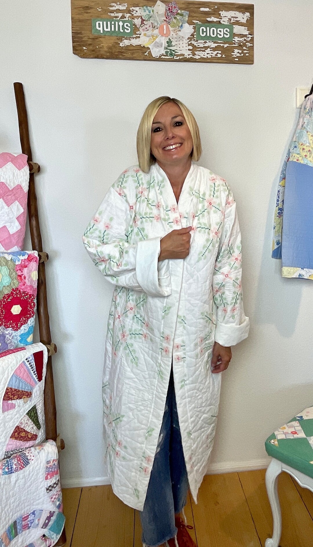 Love is in the Air Vintage Quilt Coat Duster XS/S - Etsy