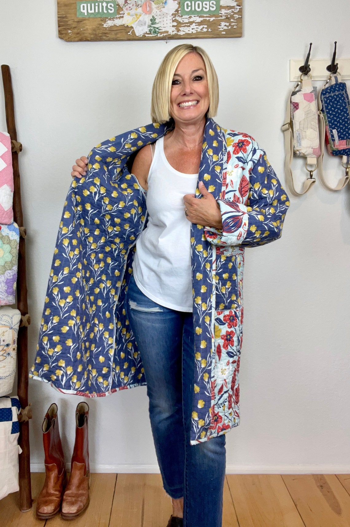 Mathilda Quilt Coat-duster Length OSFM - Etsy