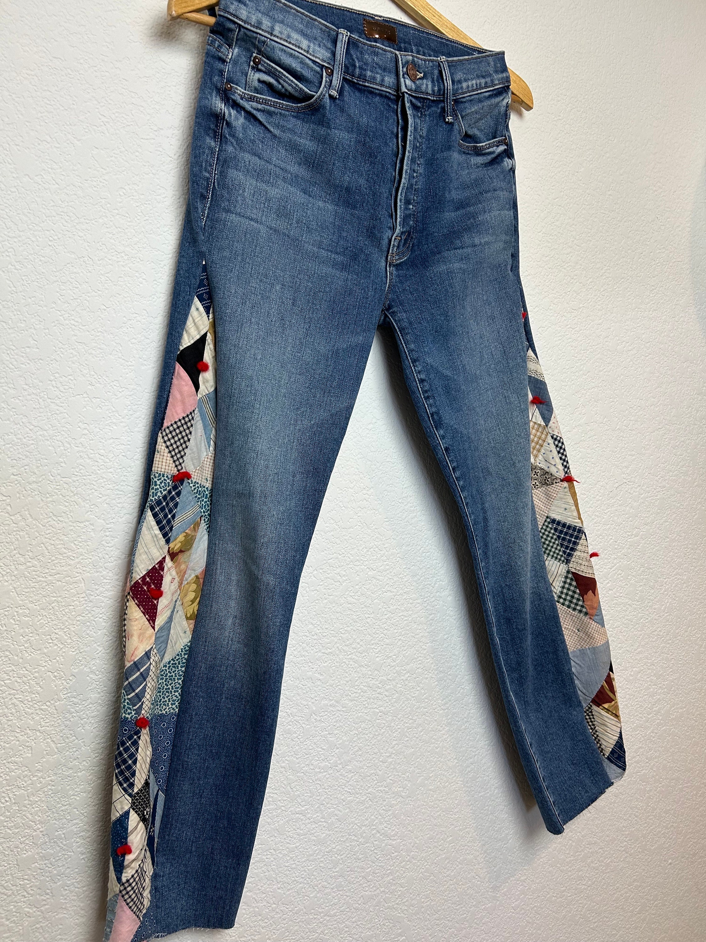 Custom Jeans With Vintage Quilt Panels: Provide Your Own Jeans and ...