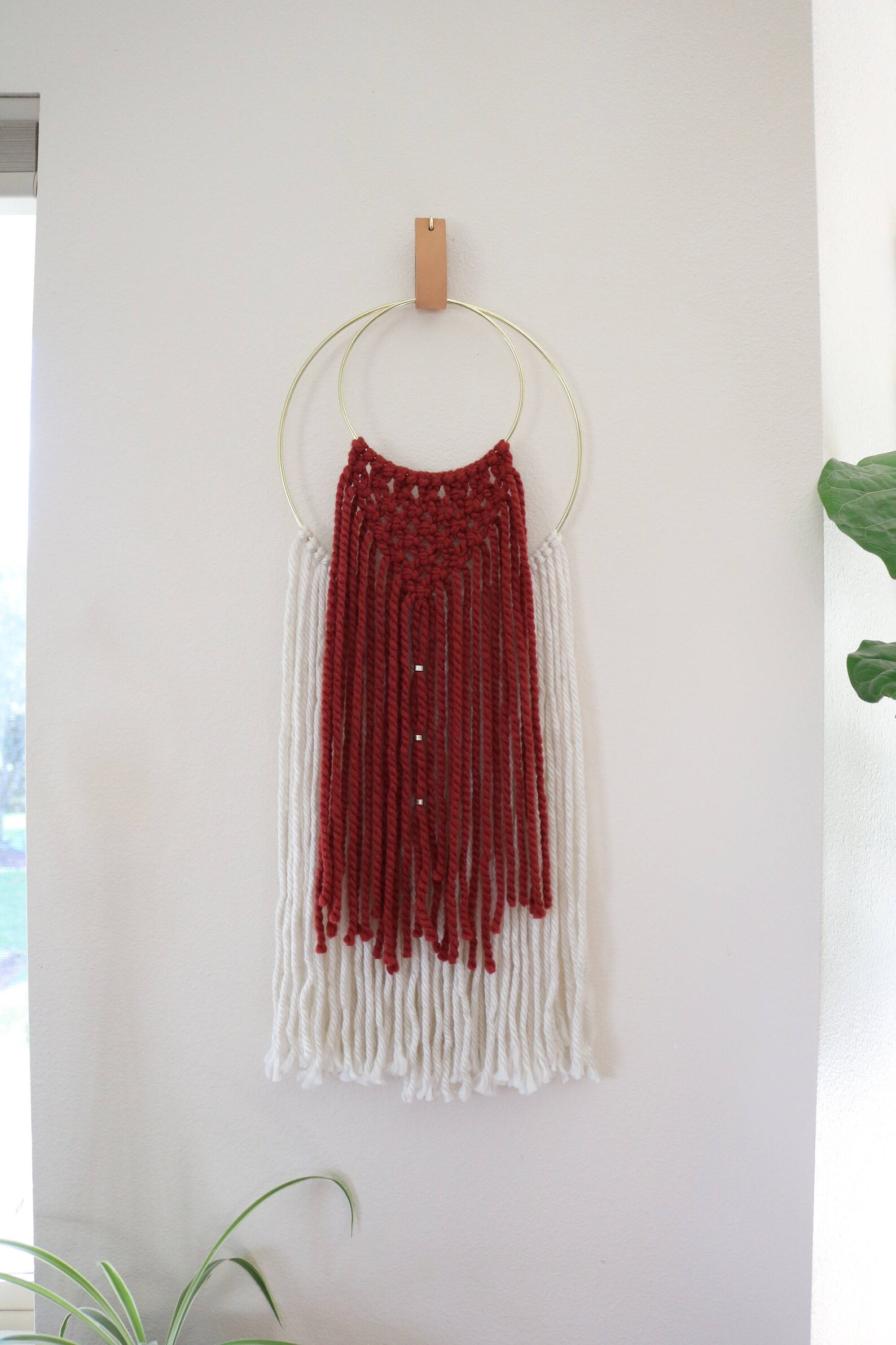 Interchangeable Colors Wall Hanging With Leather Strap | Etsy Canada