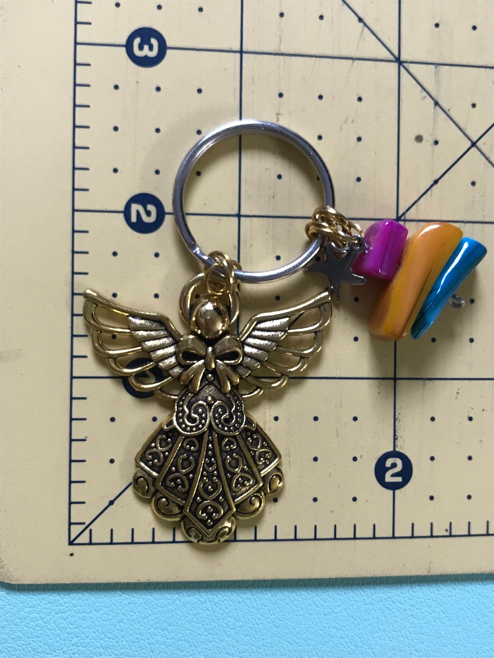 Angel keychain Angel purse charms Gold angel keychain | Etsy