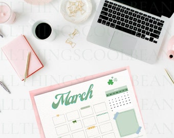 March 2024 Easter Gnome Calendar, EDITABLE/FILLABLE Easter Gnome ...