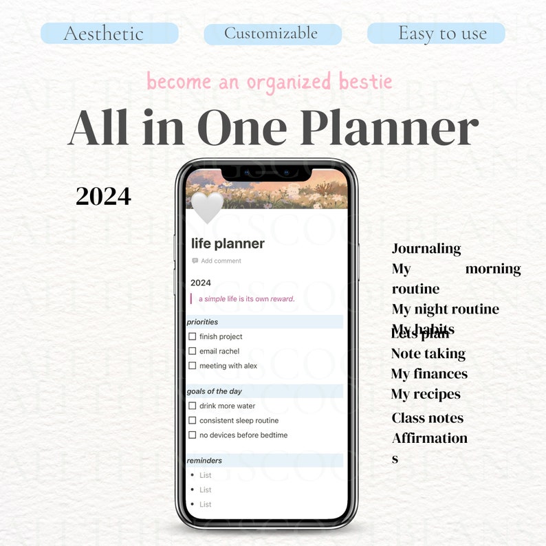 All in One Template Notion, Notion Extended Life, Ultimate Notion, Personal Digital Planner ...