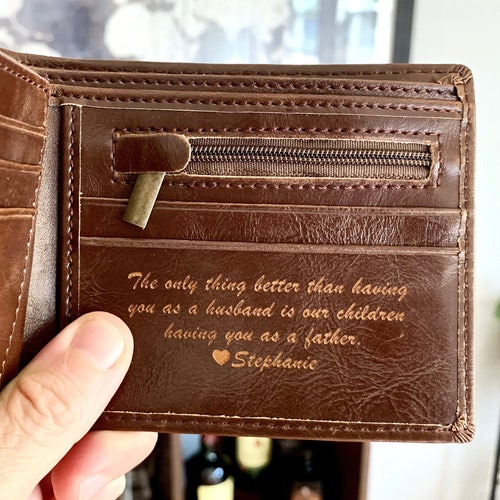 Personalized Mens Wallet Boyfriend Gift Husband Gift - Etsy