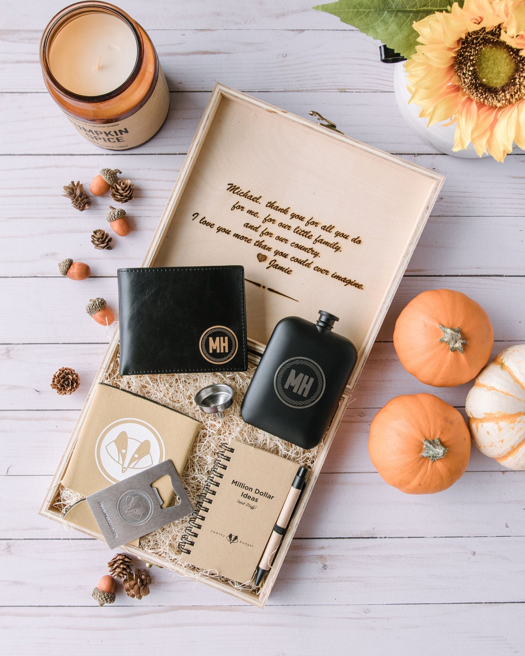 Appreciation Gift for Men 6 Piece Personalized Gift Set for Men Unique ...