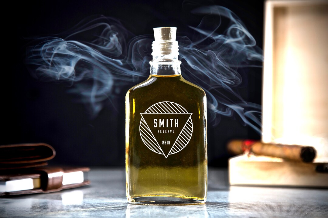 Personalized Flask - Engraved Glass Flask With Cork Top - Great ...