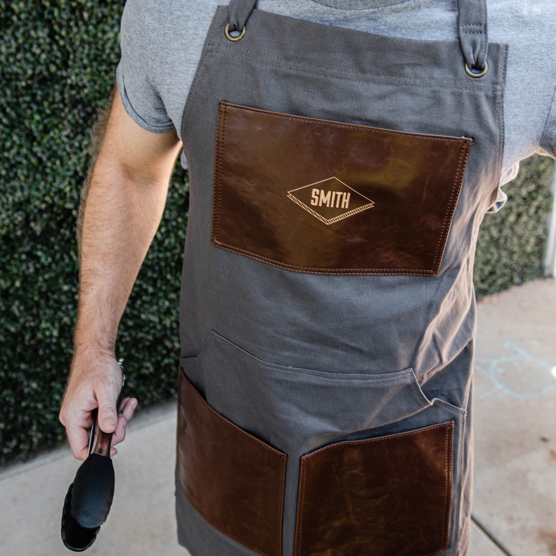 BBQ Apron - Diamond - Custom Grilling Apron, Gift for Dad, Personalized ...