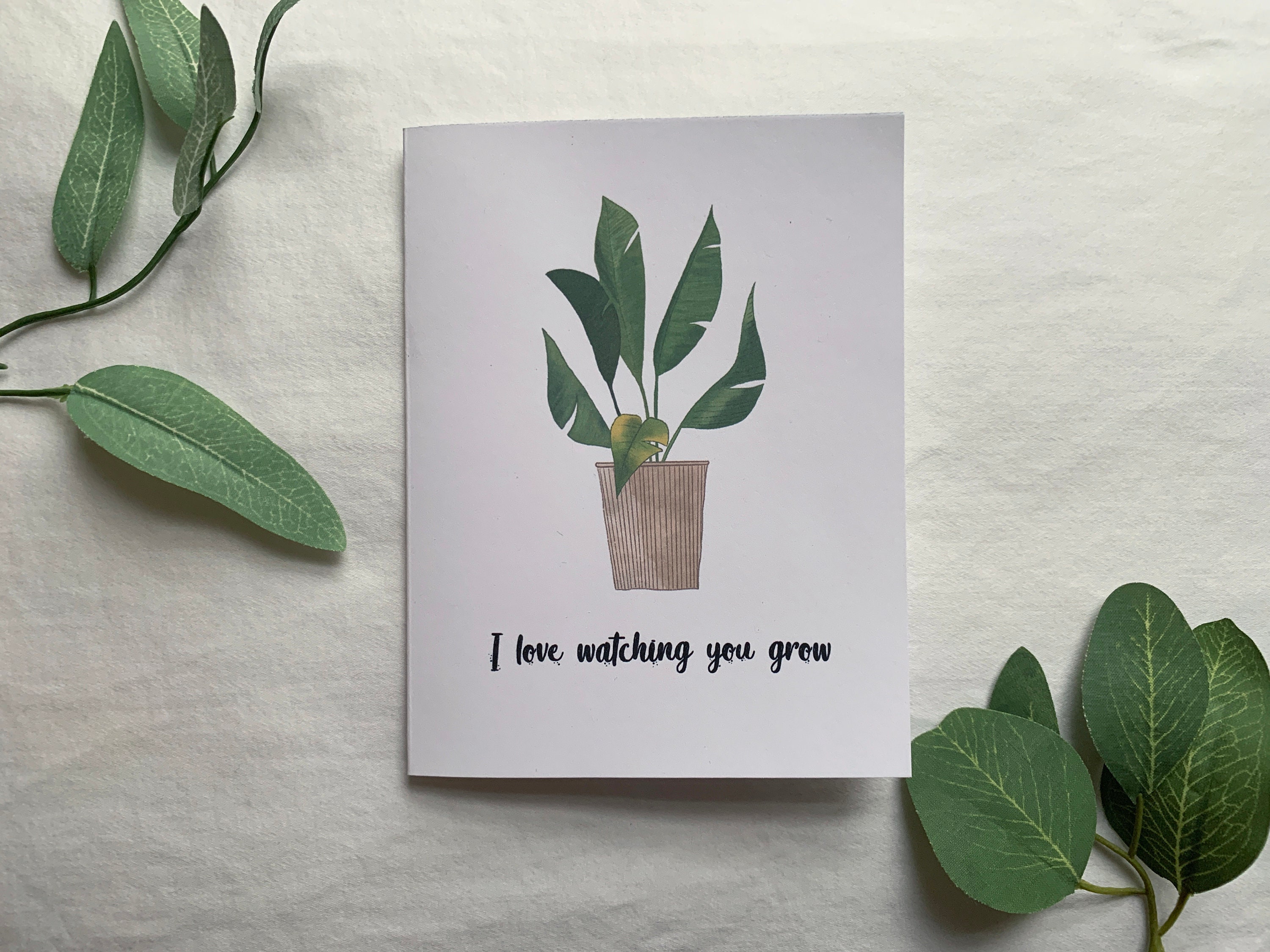 Watching You Grow Greeting Card - Blank - Etsy UK