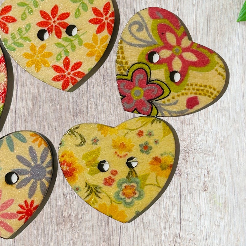 Heart Shape Buttons - Etsy