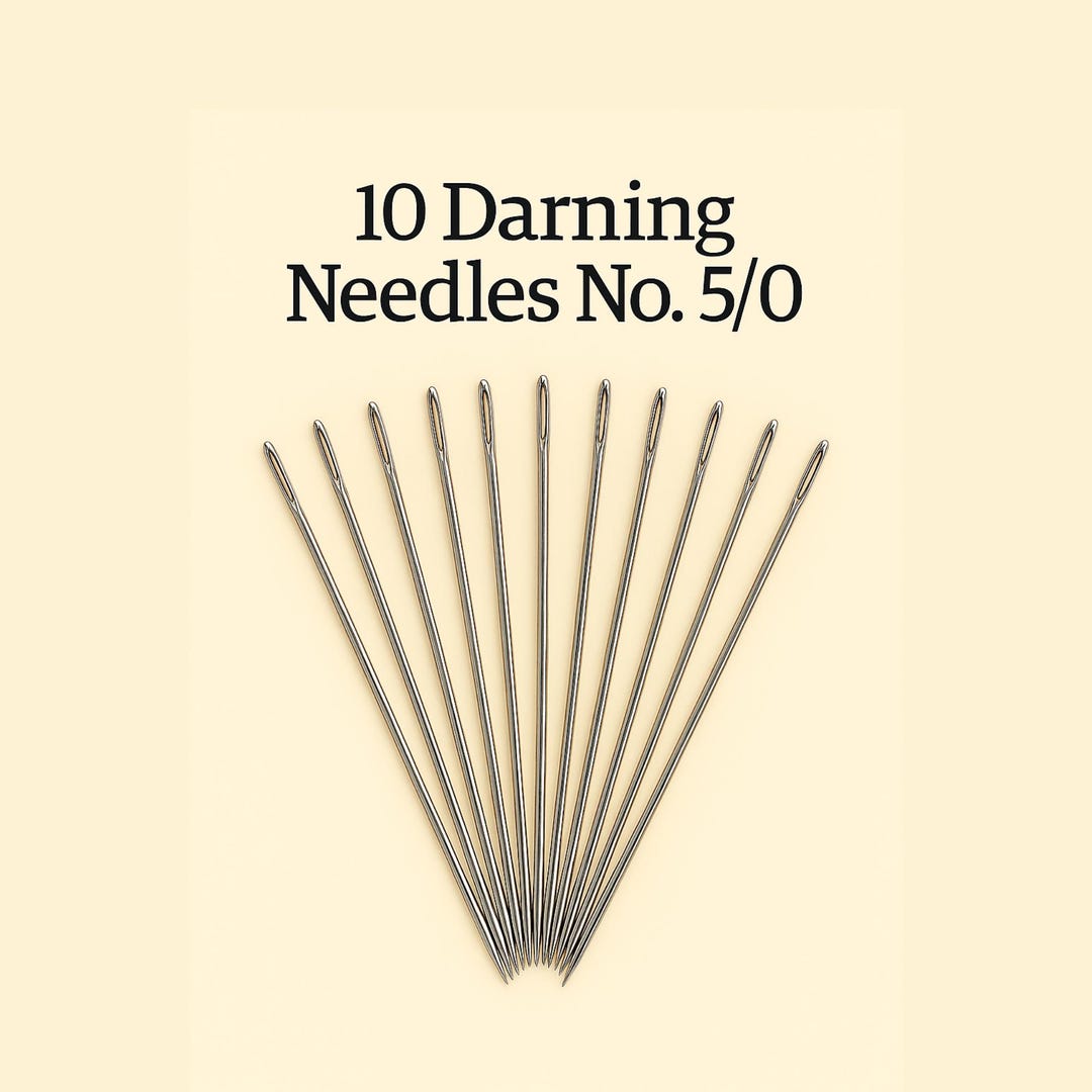 Long Darning Needles No. 5/0: Large Eye Stainless Steel Yarn Needles - Etsy